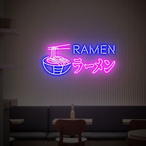 Ramen Japanese Noodles Neon Sign Kitchen Shop Wall Decor Art LED Neon ...
