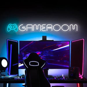 Gamer Neon Sign Custom, Game Room Decor, Personalized Gamer Tag Sign ...