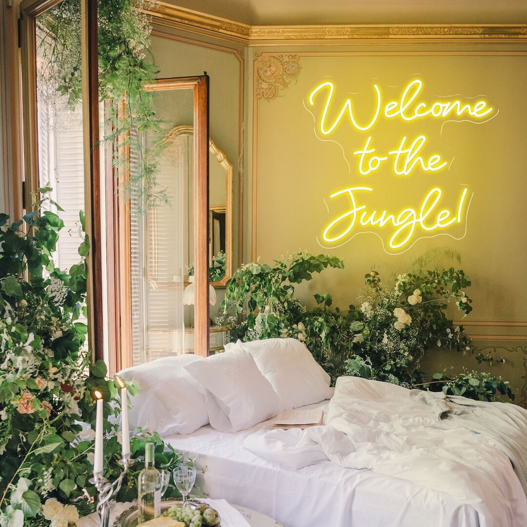 Welcome to the Jungle Custom LED Neon Sign Dimmable Neon Light up Sign ...