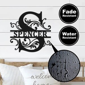 Custom Metal Signs | Monogram Wall Decor | Metal Wall Art | Last Name ...