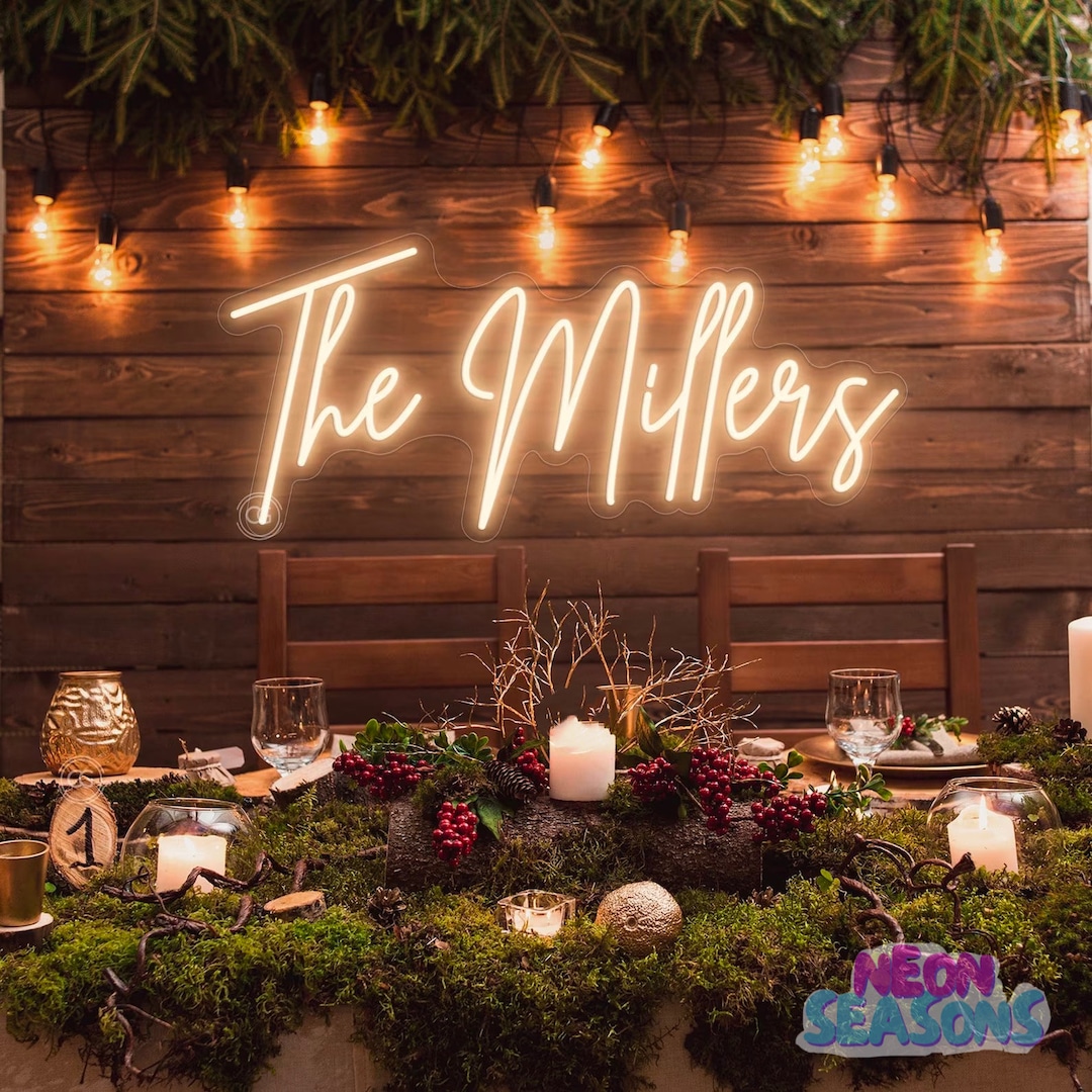 Neon Wedding Sign Custom Wedding Decor, Neon Sign Wedding Wall Decor ...