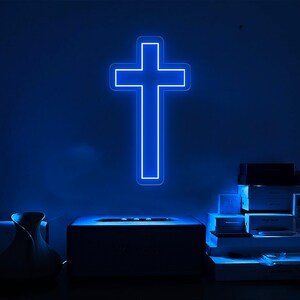 Cross Neon Sign LED Cross Sign Light Neon Cross Light Red Neon Cross ...