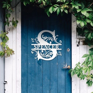 Custom Metal Signs | Monogram Wall Decor | Metal Wall Art | Last Name ...