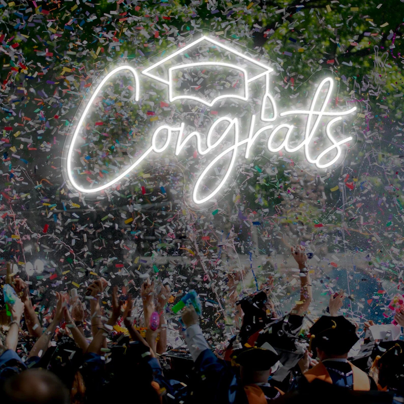 Congrats Neon Sign Custom Graduation Gifts, Neon Light Wall Decor, Neon ...