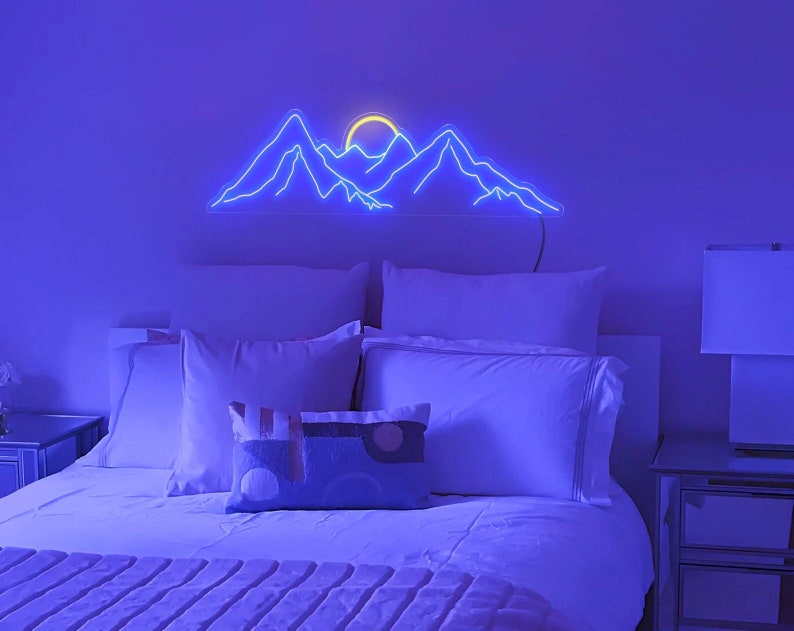 Mountain Neon Sign,mountain Led Sign,mountain Wall Art Neon,led Neon ...