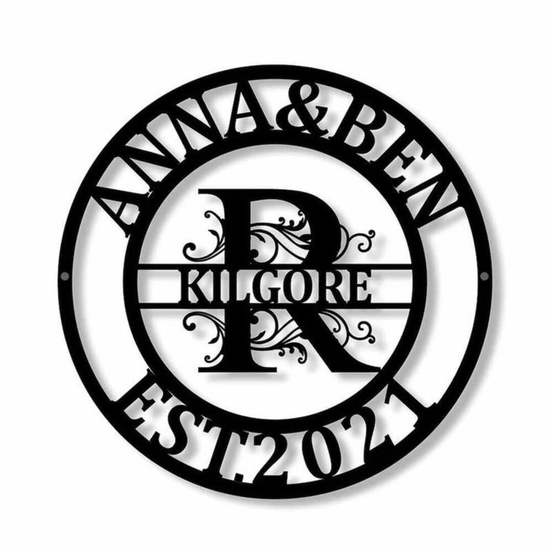 Custom Family Monogram, Personalized, Cut to Order, Name Sign, Closing ...