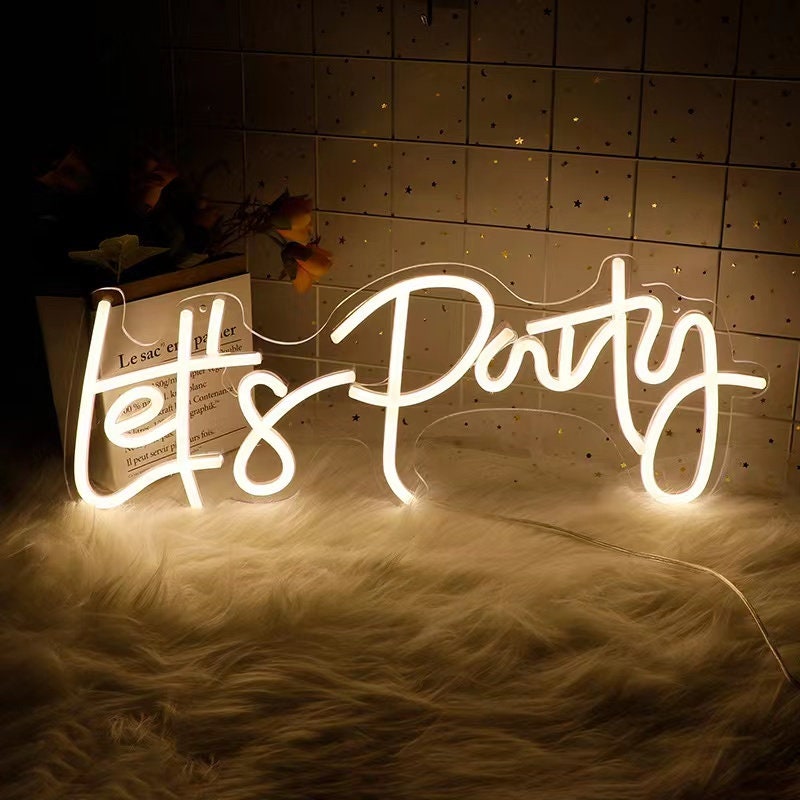 Party Time Neon Sign Led Light Custom Neon Sign Decoration - Etsy