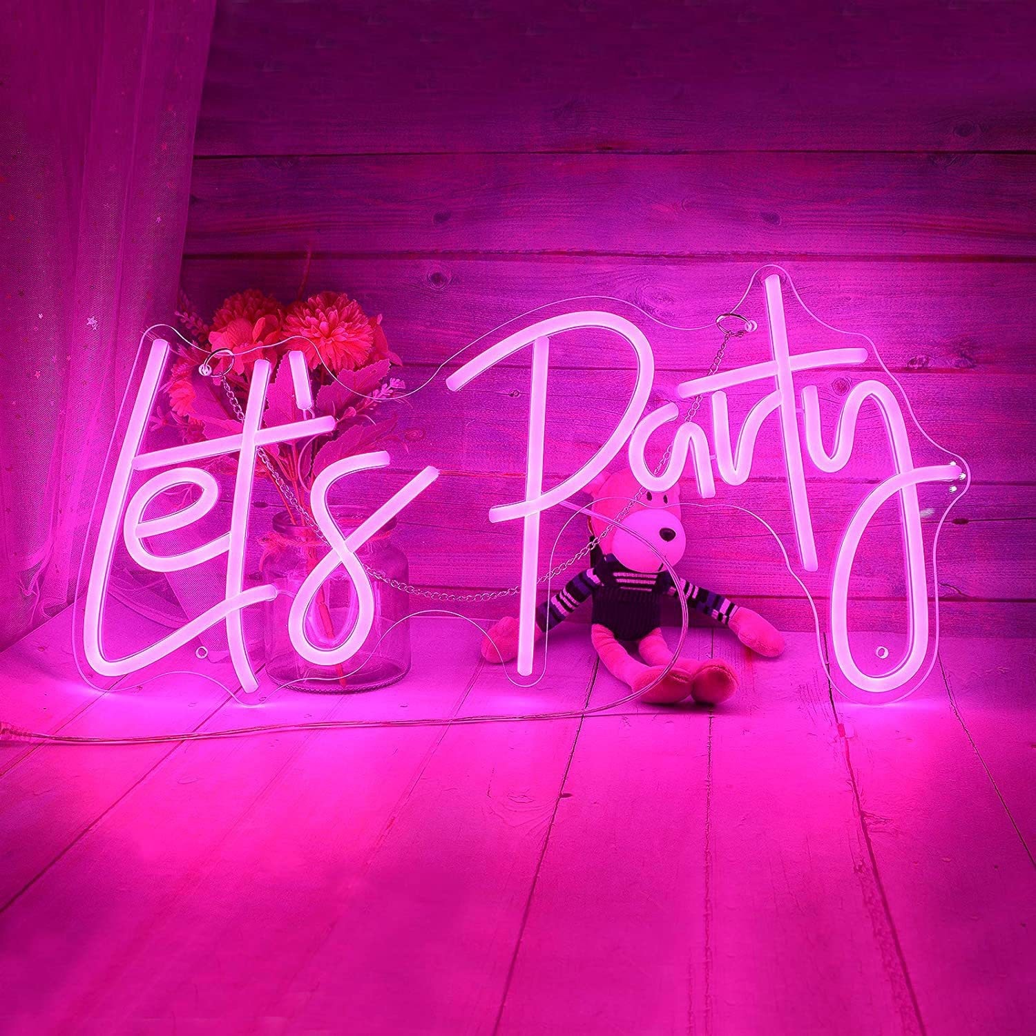 Party Time Neon Sign Led Light , Custom Neon Sign, Decoration Hand ...