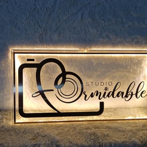 Business Sign Custom, Acrylic Neon Logo Signage, Logo Sign for Wall ...