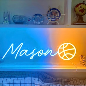 Custom Basketball Neon Sign, Personalized Basketball Neon Sign ...