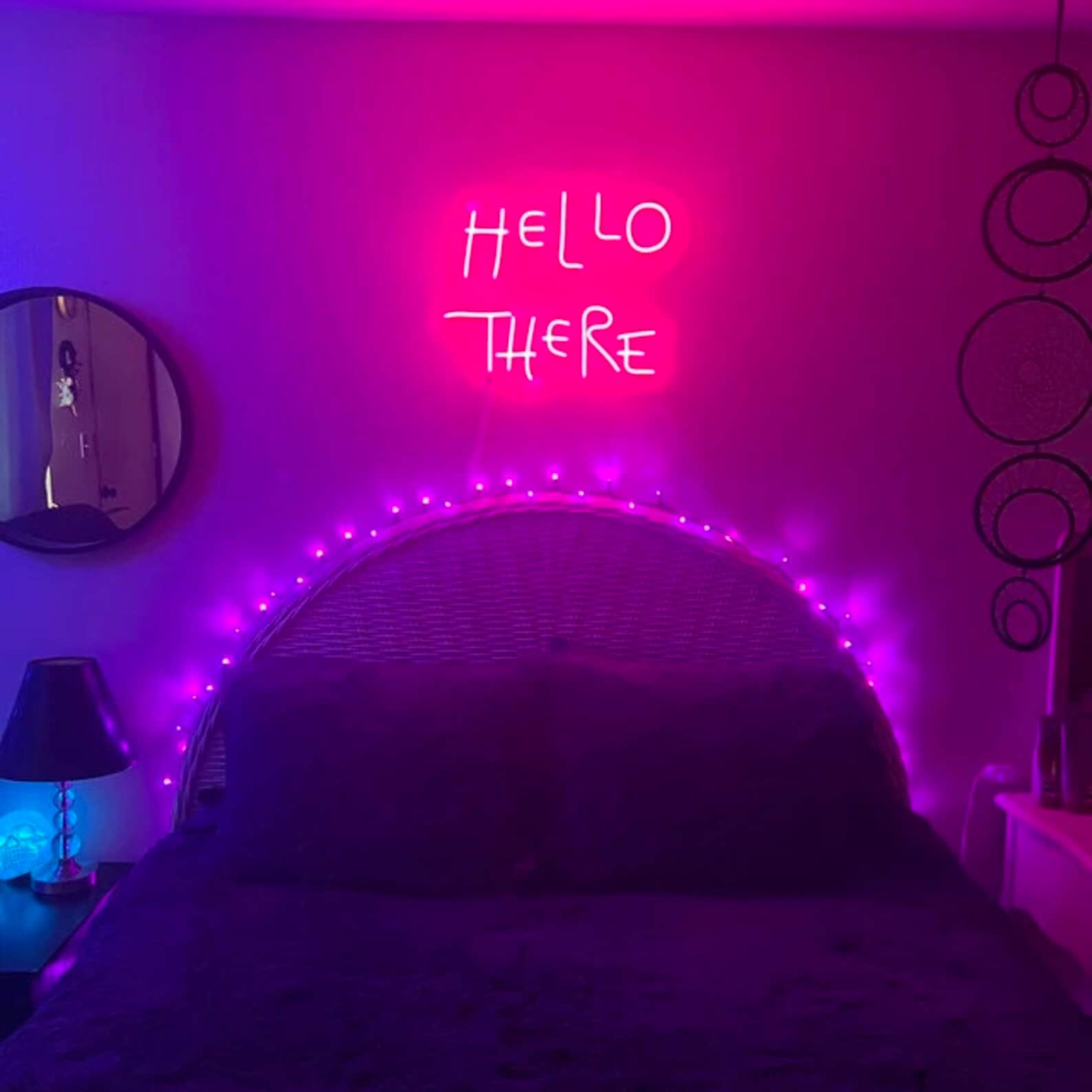 Hello There, Hell Here Neon Sign, Halloween Decor Lights, Horror Decor ...