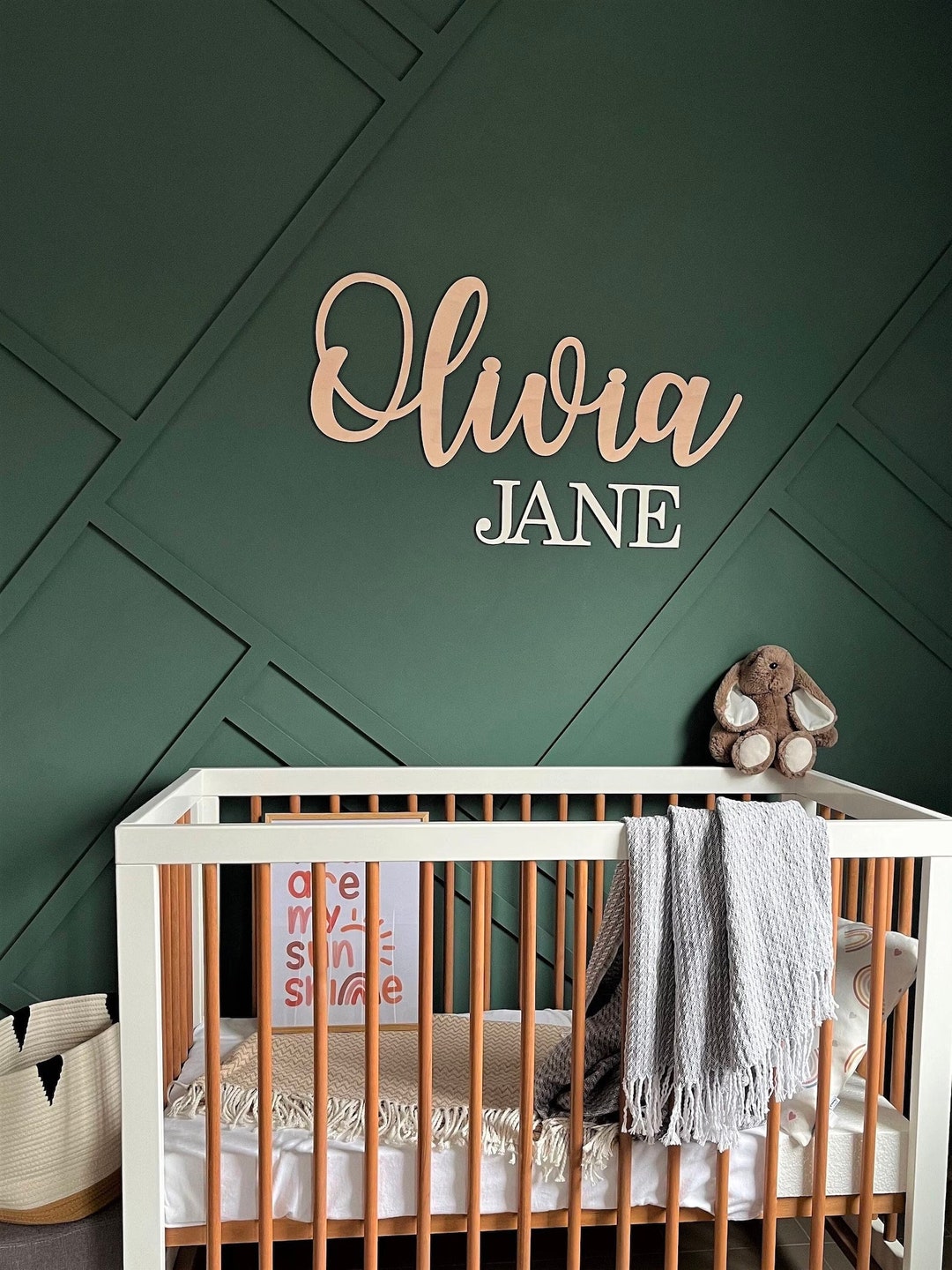 Custom Wood Baby Name Sign | Letter Wall Art | Kids Room Art | Wall Art ...