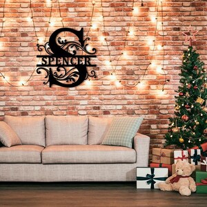 Custom Metal Signs | Monogram Wall Decor | Metal Wall Art | Last Name ...