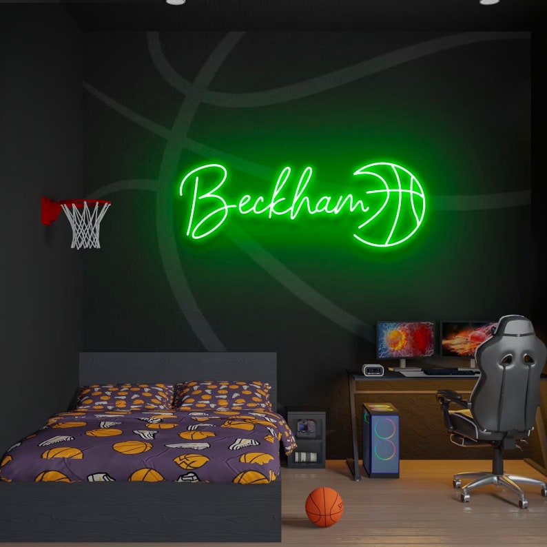 Custom Basketball Neon Sign, Personalized Basketball Neon Sign ...