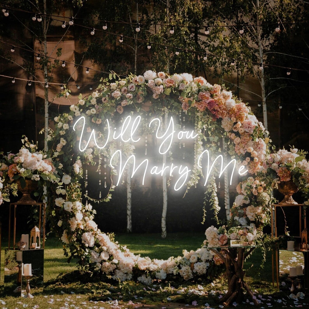 Will You Marry Me,custom Wedding Neon Signs,wedding Proposal Wall Art ...