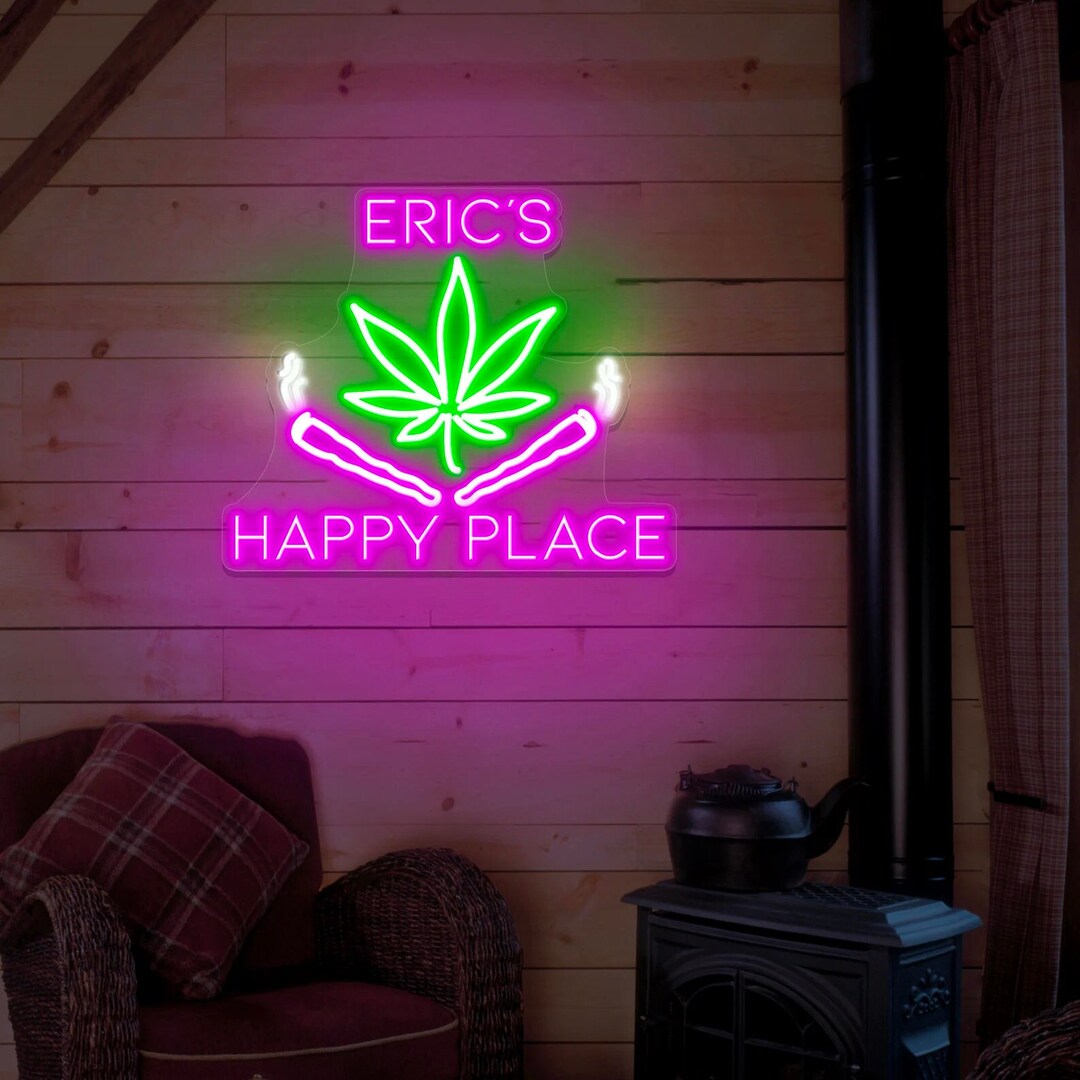 Personalized Weed Neon Sign Custom Cannabis Led Sign Culture Smoking ...