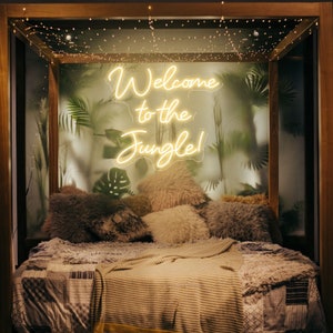 Welcome to the Jungle Custom LED Neon Sign Dimmable Neon Light up Sign ...