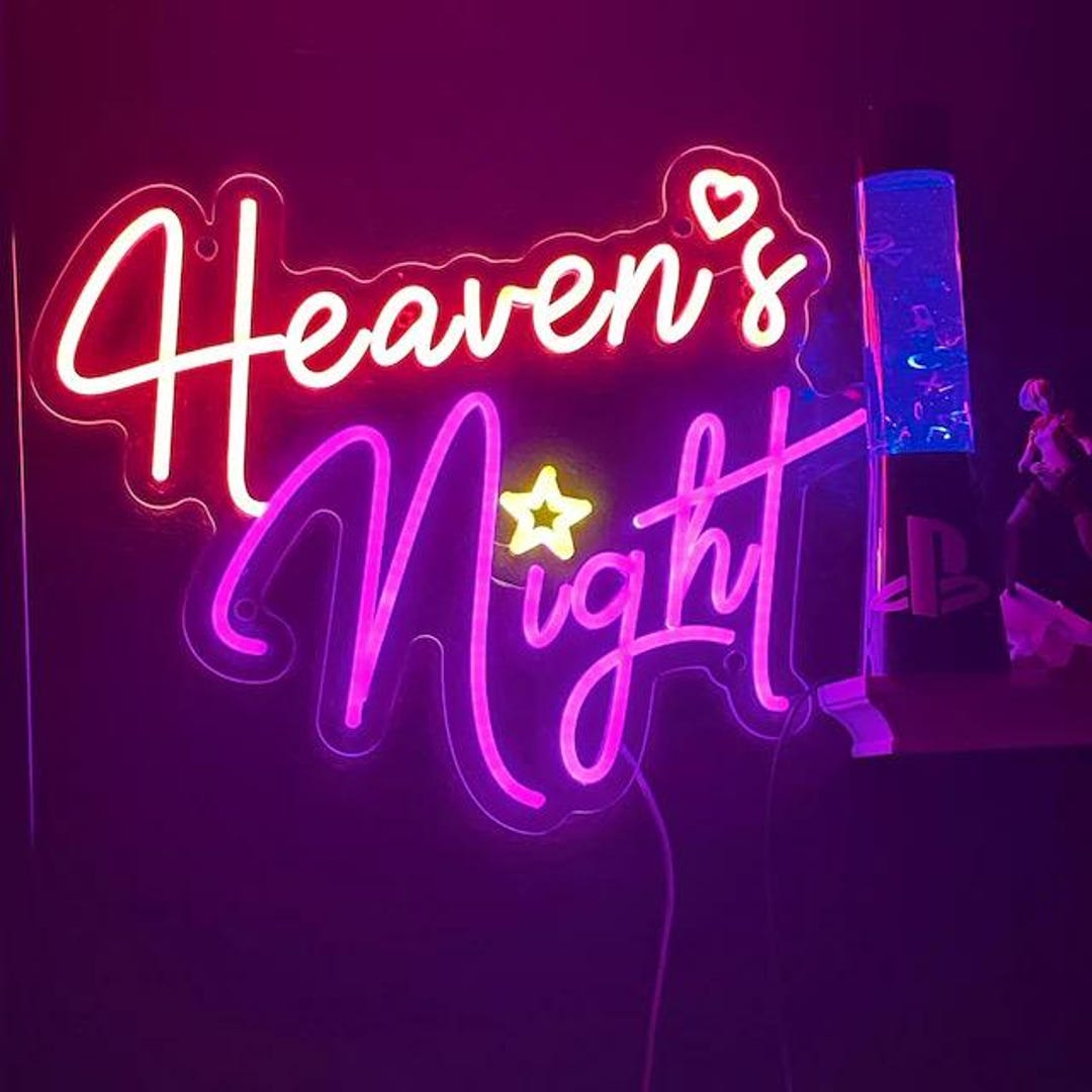 Heaven's Night Neon Sign | Custom Neon Lights Sign | Wedding Neon Sign ...