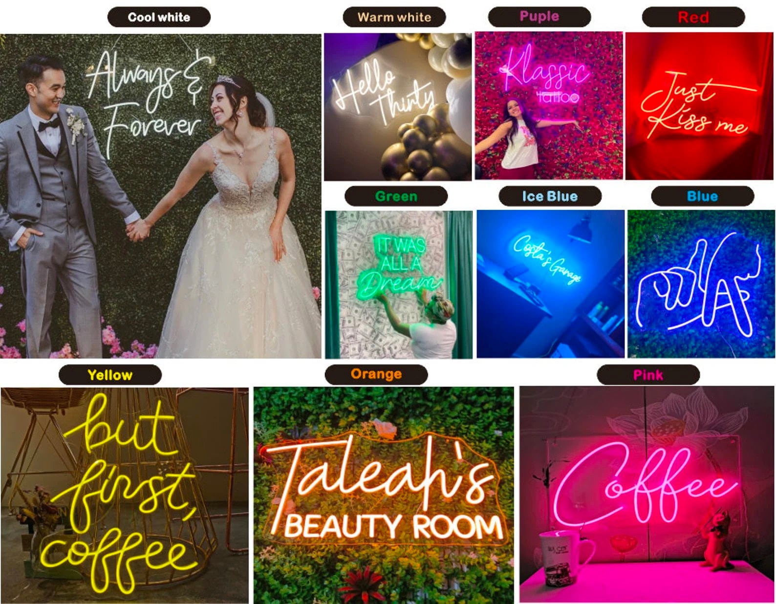 Neon Wedding Sign Custom Wedding Decor Family Name Sign Wall - Etsy