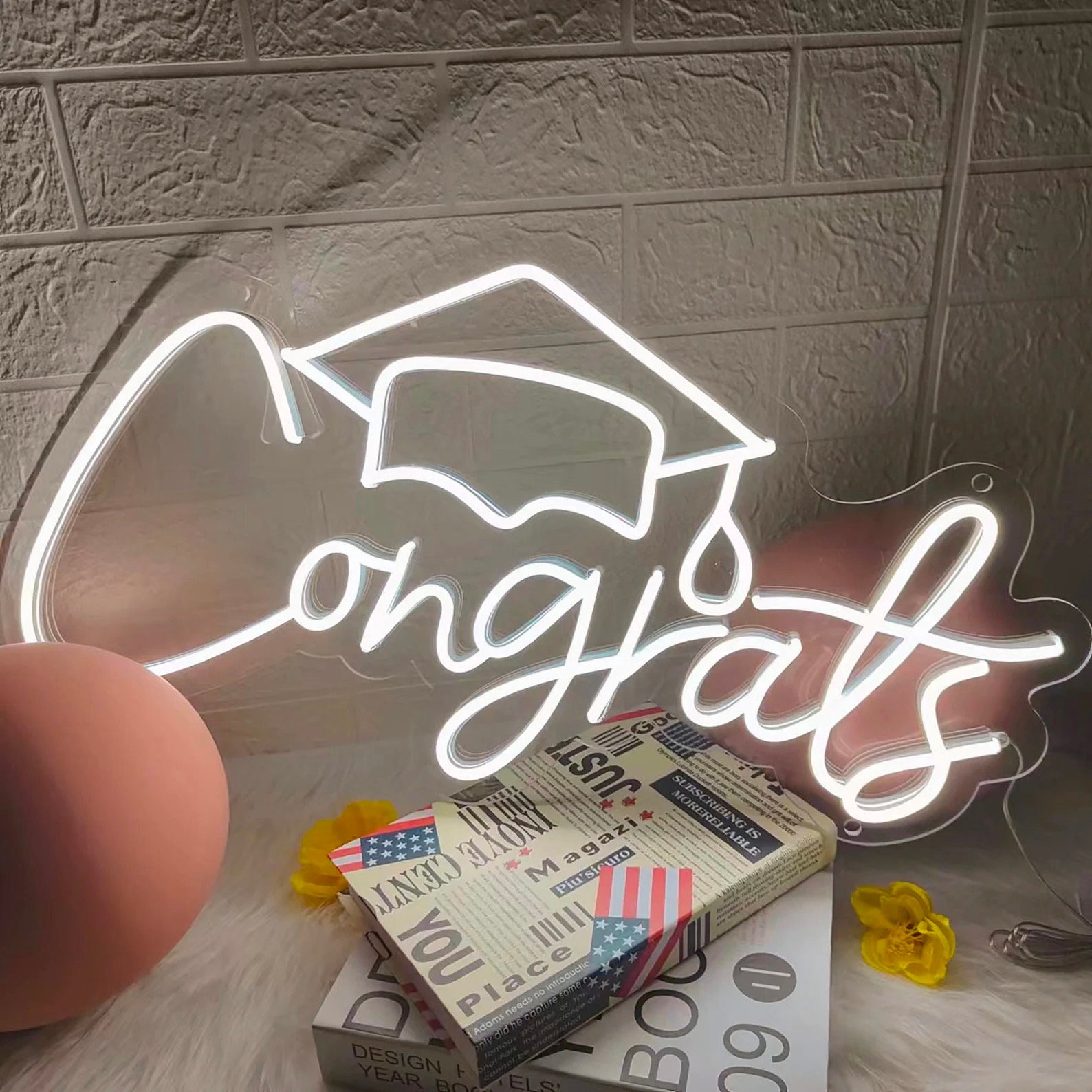 Congrats Neon Sign Custom Graduation Gifts, Neon Light Wall Decor, Neon ...