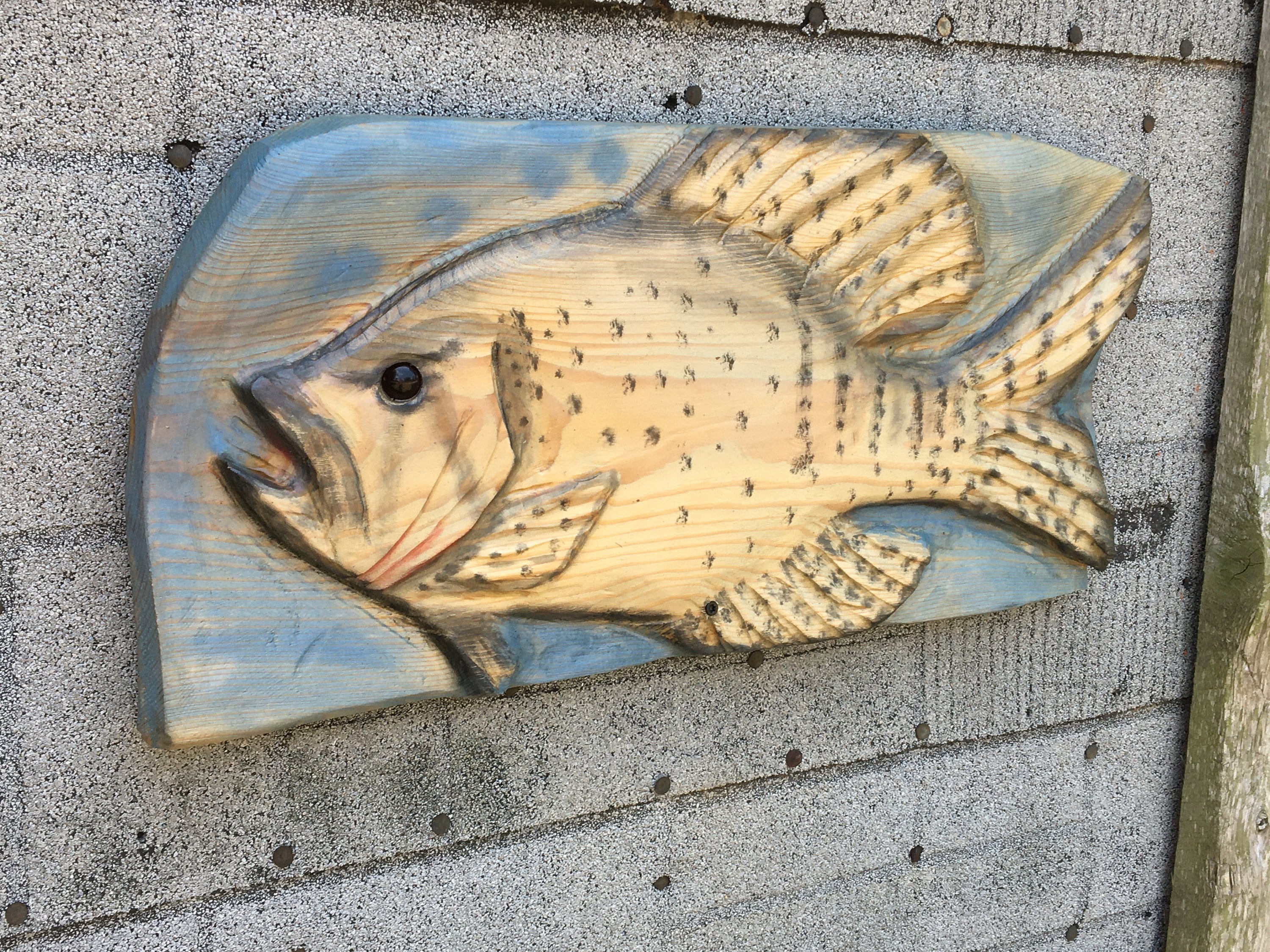 Crappie Chainsaw Carving Sculpture Statue Art Decor Wood Fish - Etsy