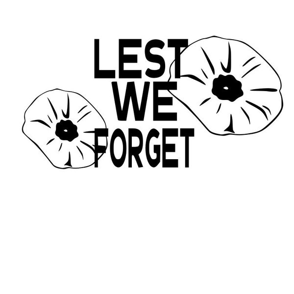 Lest We Forget Svg - Etsy Australia