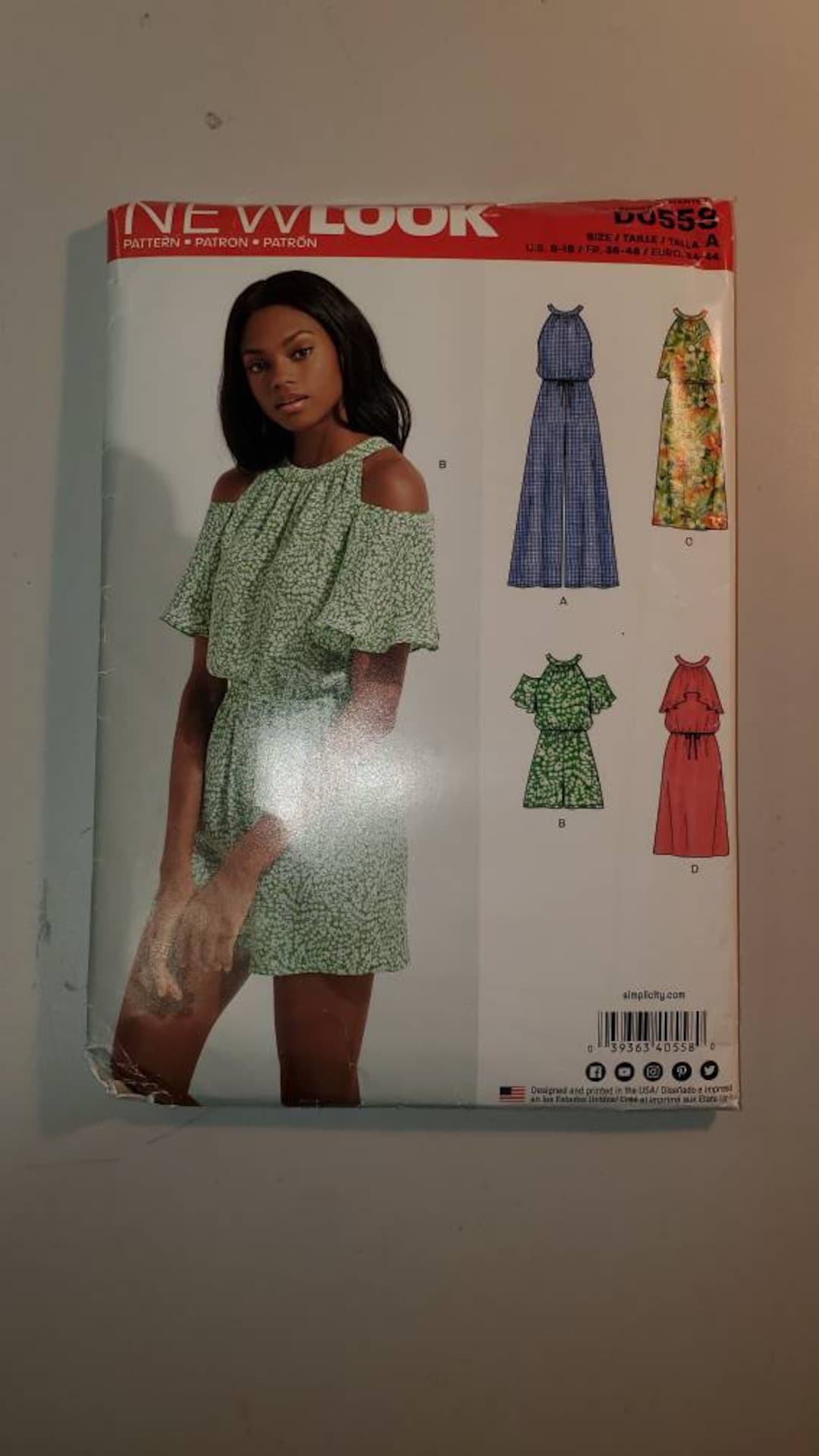 New Look Pattern D0558 Sewing Pattern Misses Loose Fitting Jumpsuit and ...