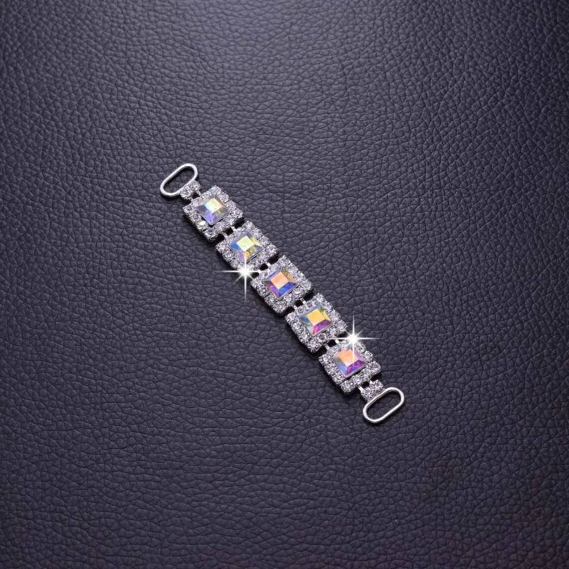 AB Silver Rhinestone Bikini Connector, Chain Swimwear Bikini Connector ...