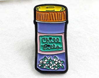 Chill Pill Enamel Pin - Etsy