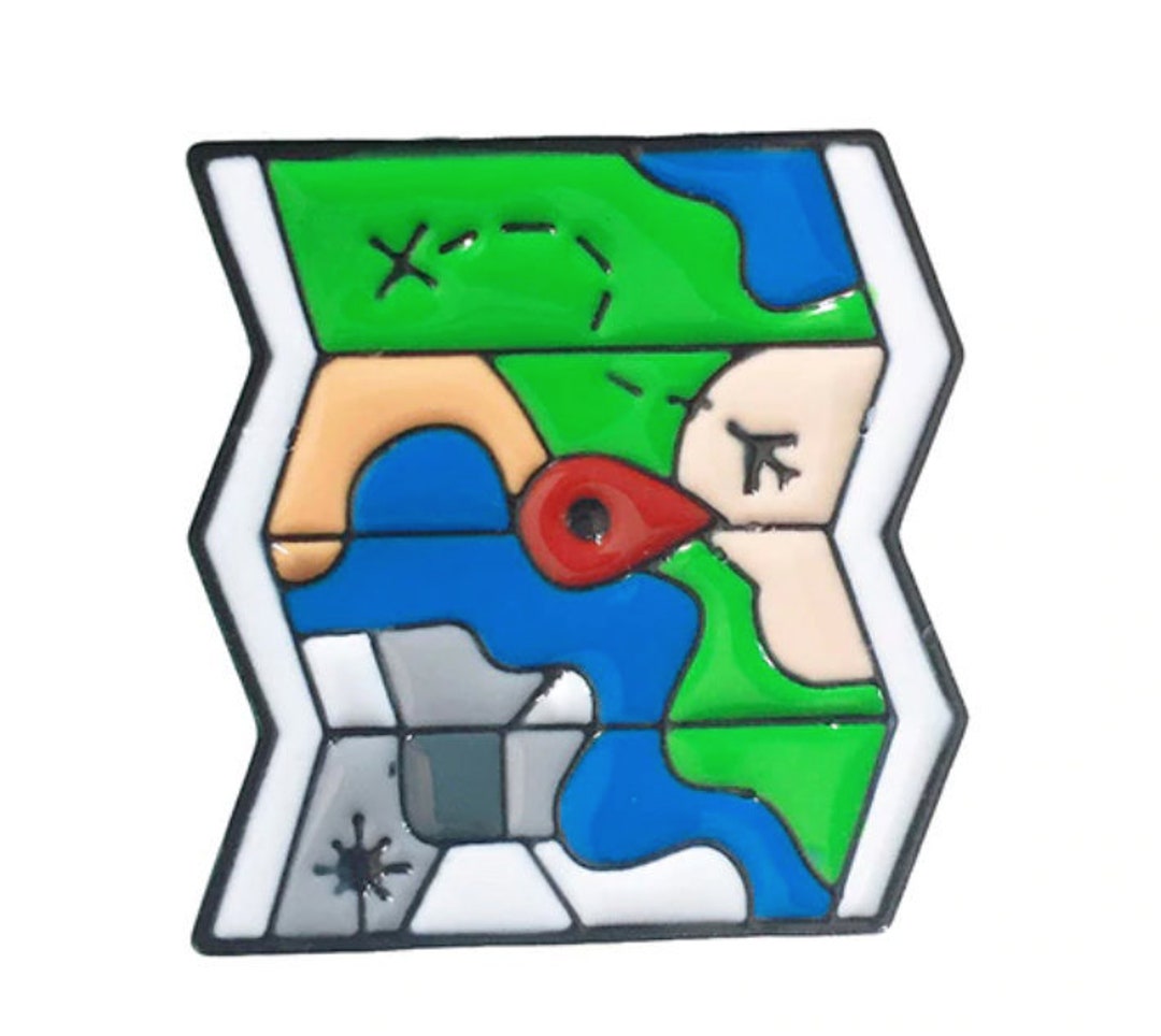 Travel Map Enamel Pin - Etsy