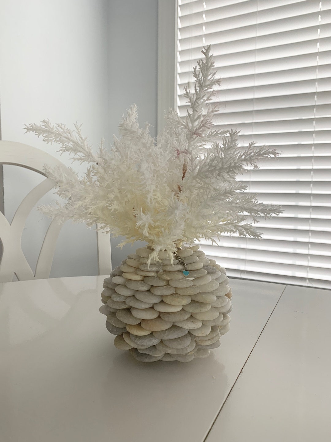 Remembrance Orb - Indoor Large Stone Sphere With Artificial Pampas ...