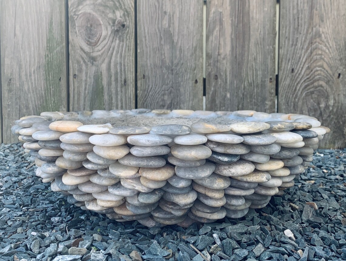 Large Shallow Planter Stone Outdoor or Indoor Shallow | Etsy