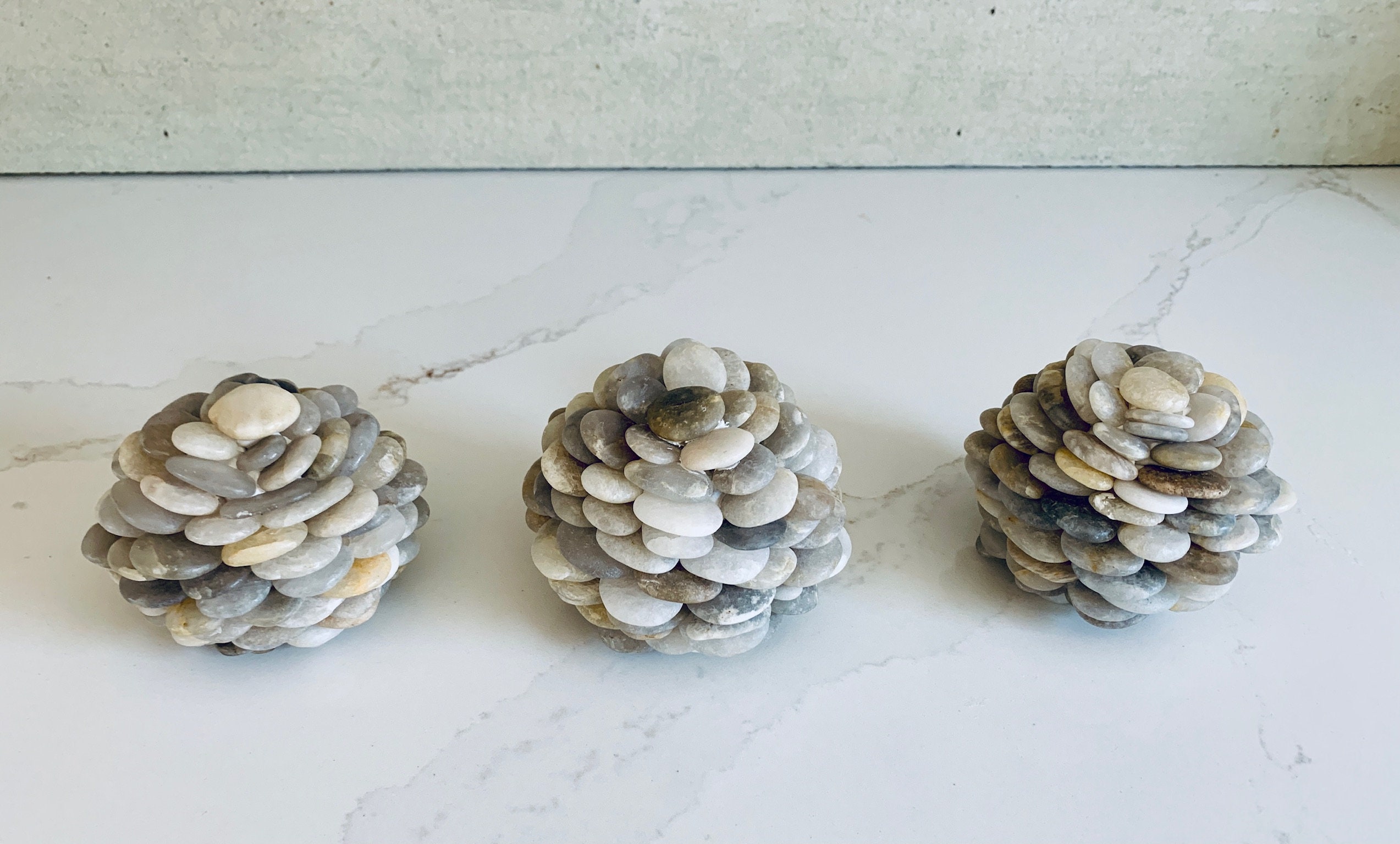 Small Orbs Set of 3 Indoor Small Decorative One-of-a-kind | Etsy