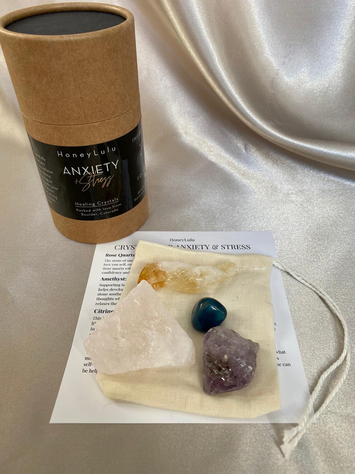 Anxiety & Stress Crystal Healing Kit | Crystal Kit | Self Care | Mental ...