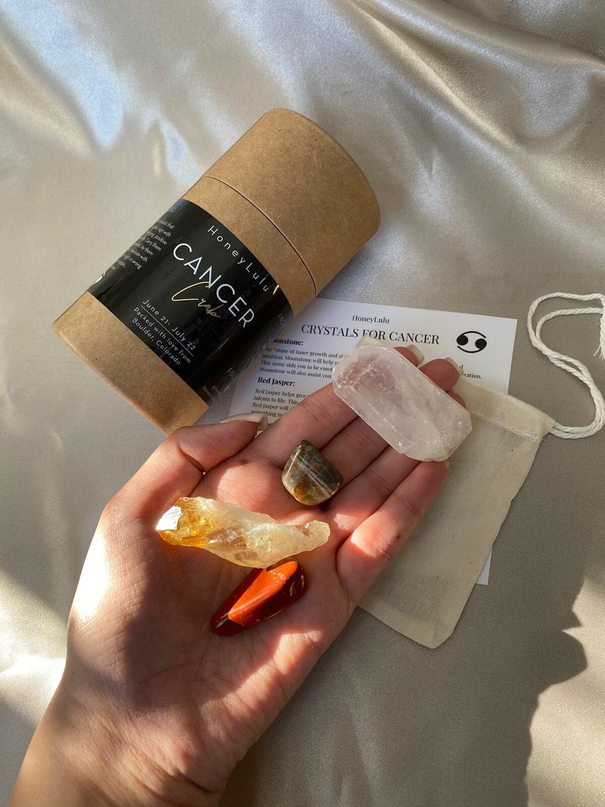 Cancer Zodiac Crystal Healing Kit Crystal Kit Self Care - Etsy