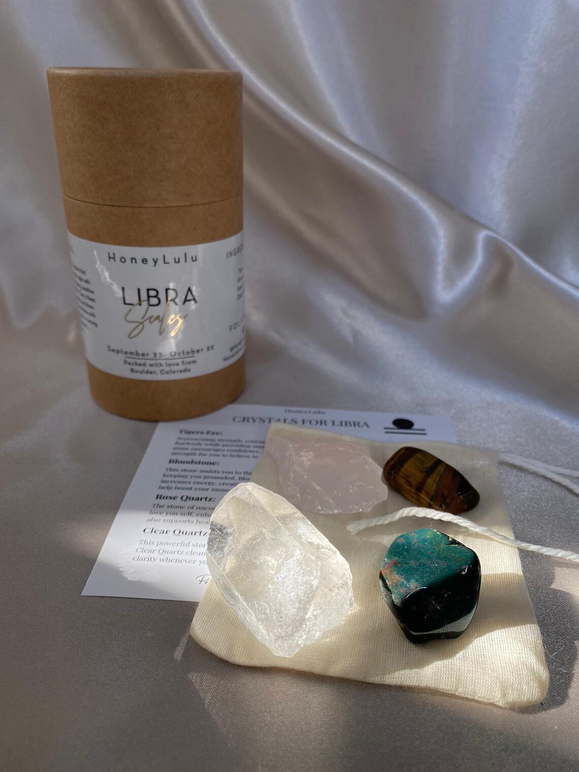 Libra Zodiac Crystal Healing Kit Crystal Kit Self Care | Etsy