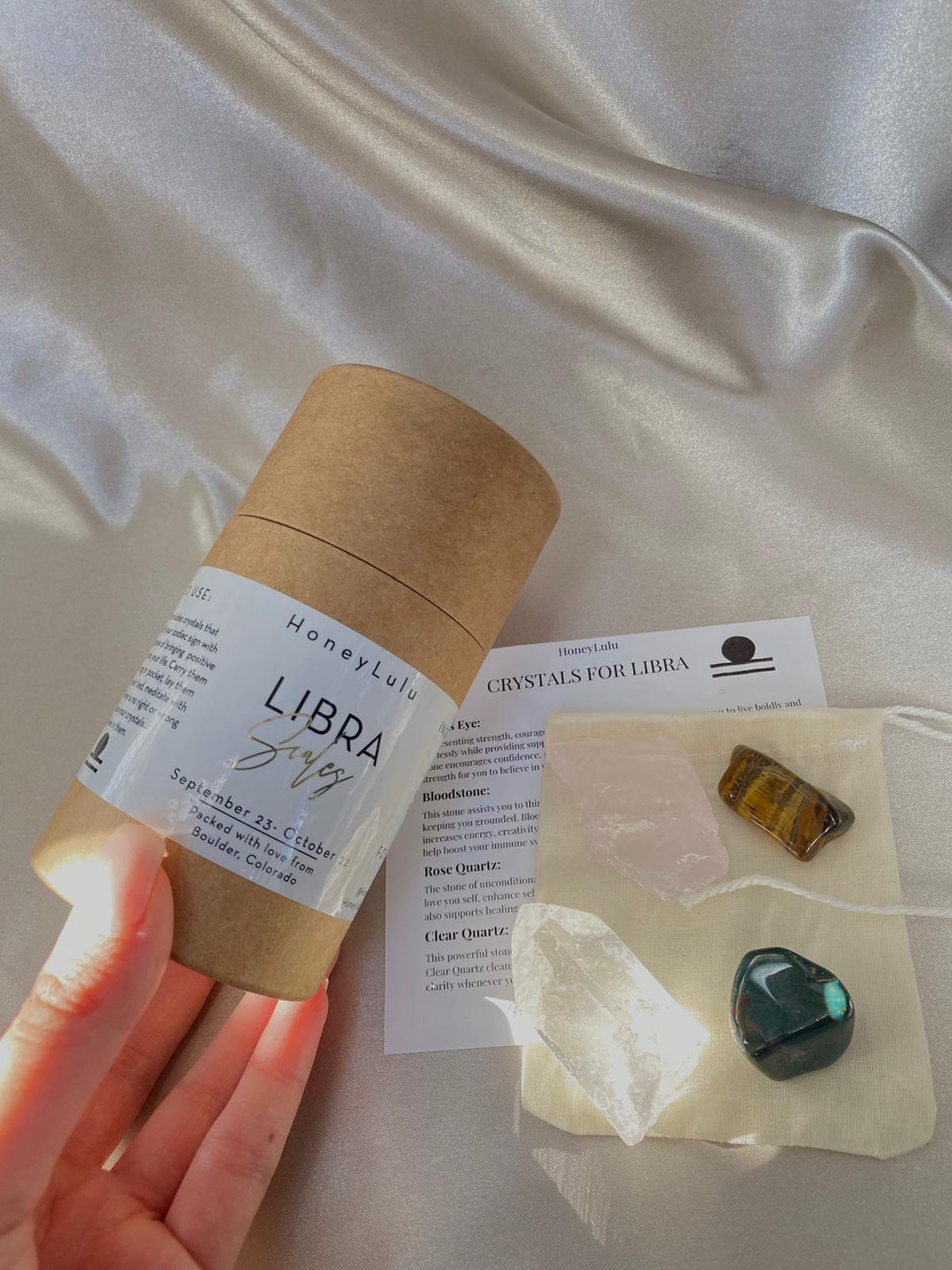 Libra Zodiac Crystal Healing Kit Crystal Kit Self Care | Etsy