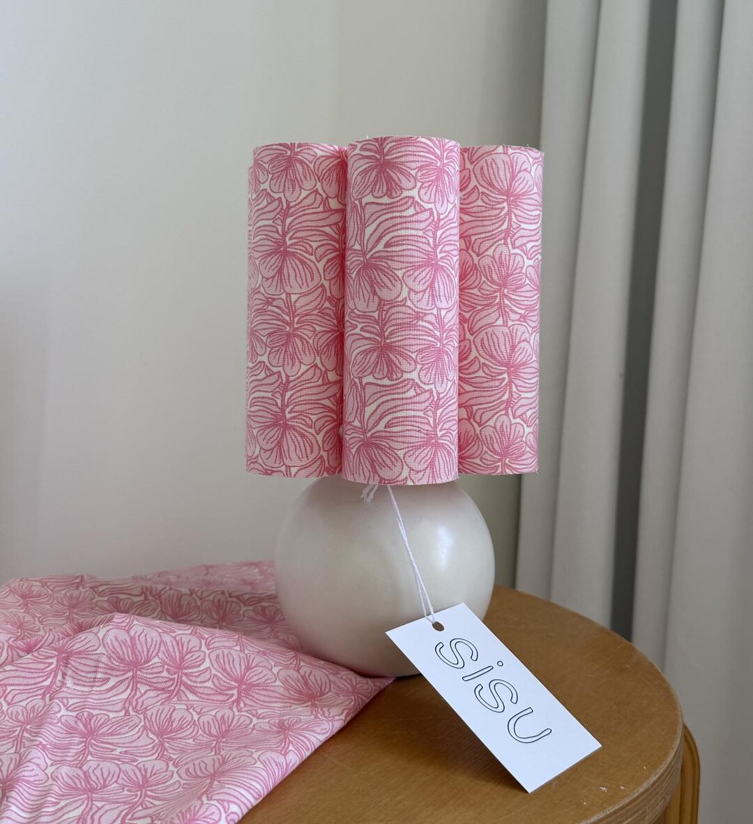 Fluted Lampshade (handmade) in Funky Print From Recycled Material ...