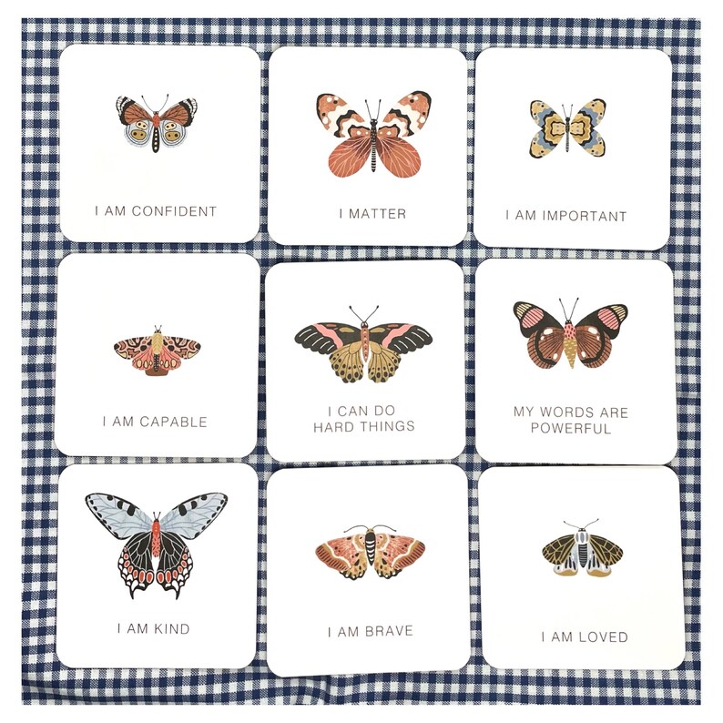 Affirmation Cards for Kids Butterfly Positive Affirmation Card Deck for ...