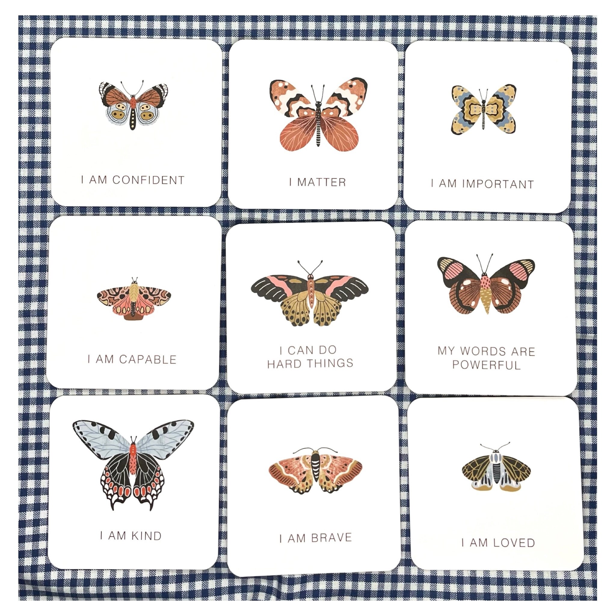 Affirmation Cards for Kids Butterfly Positive Affirmation Card Deck for ...
