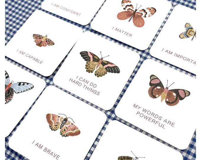 Affirmation Cards for Kids Butterfly Positive Affirmation Card - Etsy