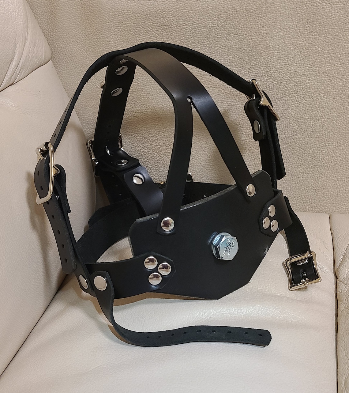 Harness muzzle panel gag. LIMITED QUANTITY. New Design with | Etsy Harness muzzle panel gag. LIMITED QUANTITY. New Design with | Etsy