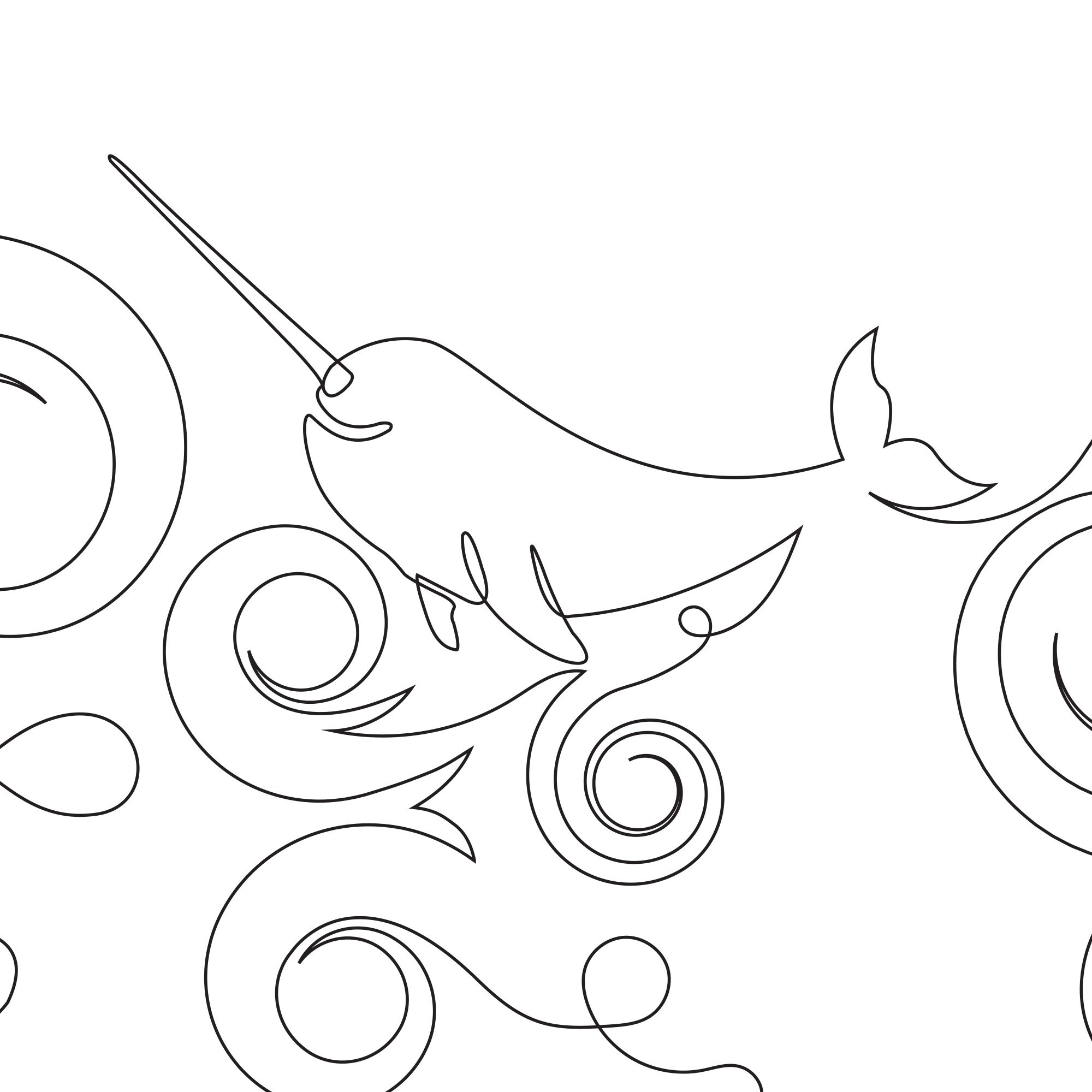 Swirls Loops and Animals digital - Etsy