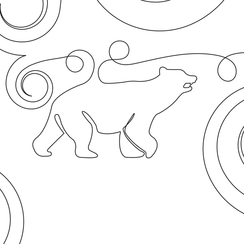 Swirls Loops and Animals digital - Etsy