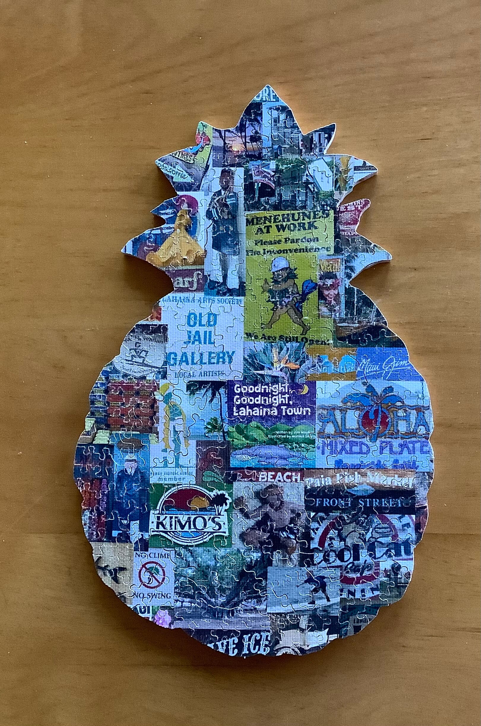 Handcrafted Wooden Jigsaw Puzzle Signs and Sites From Old Lahaina, Maui ...