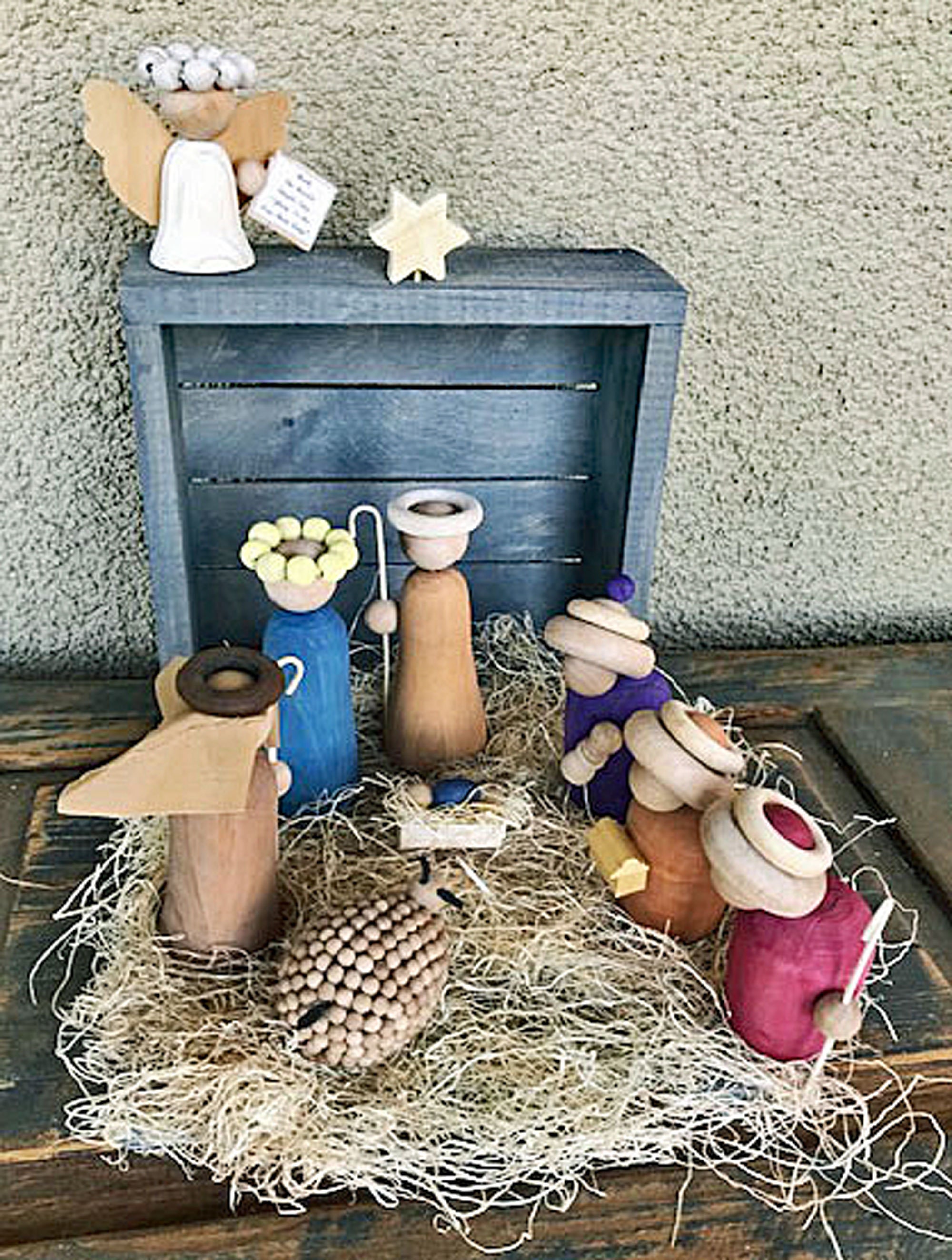 Handcrafted Wooden Nativity Set - Etsy