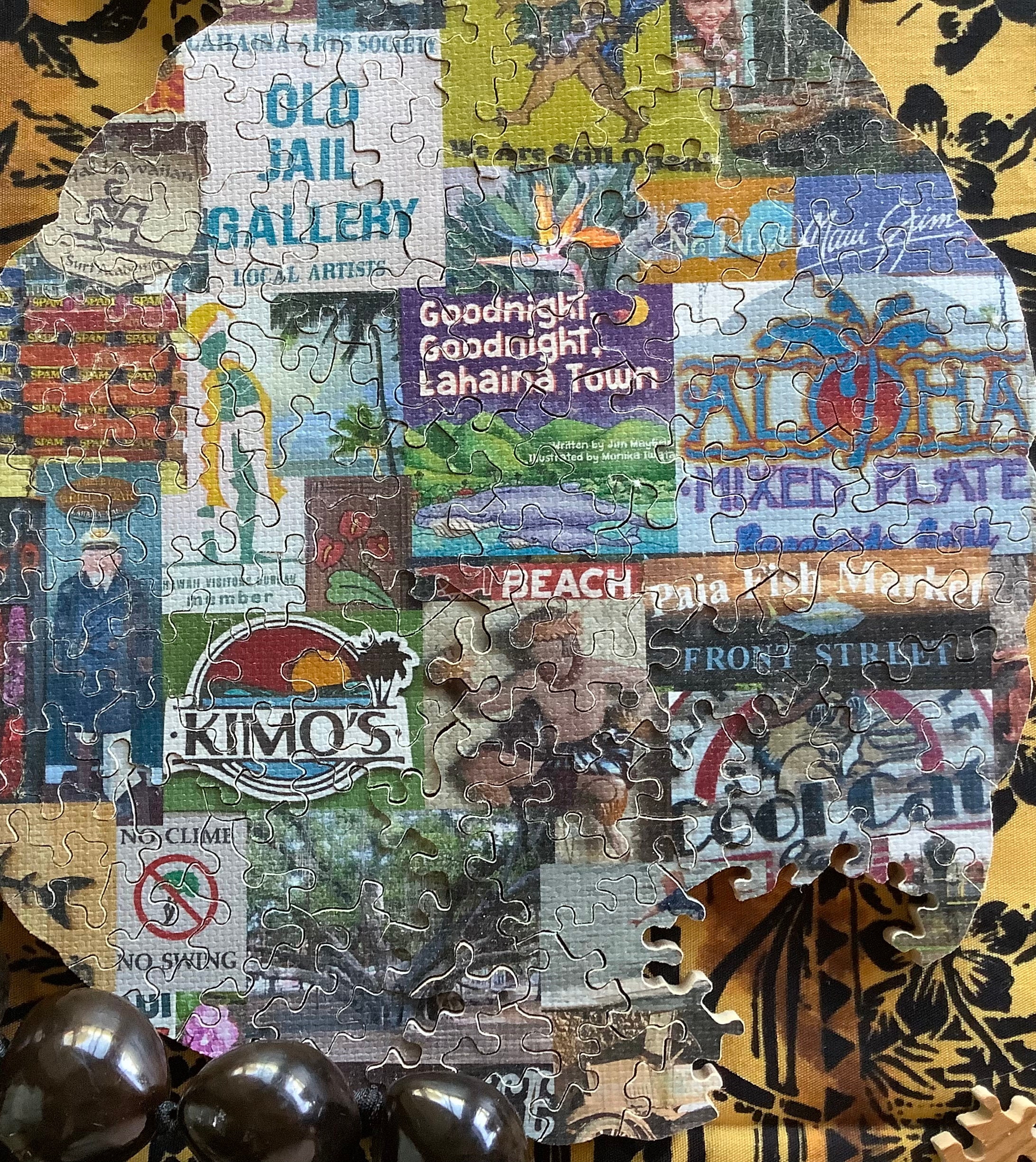 Handcrafted Wooden Jigsaw Puzzle — Signs and Sites From Old Lahaina ...