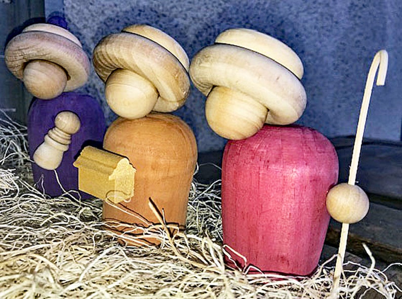 Handcrafted Wooden Nativity Set - Etsy