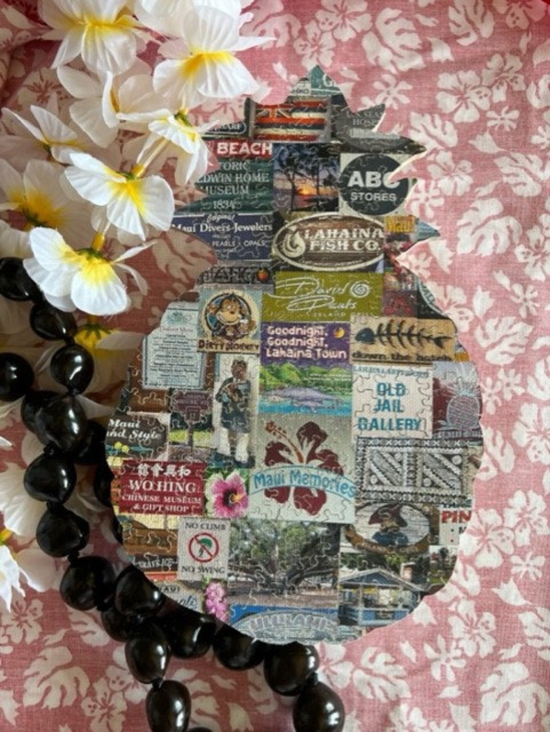 Handcrafted Wooden Jigsaw Puzzle -- Old Lahaina, Maui Signs - Etsy