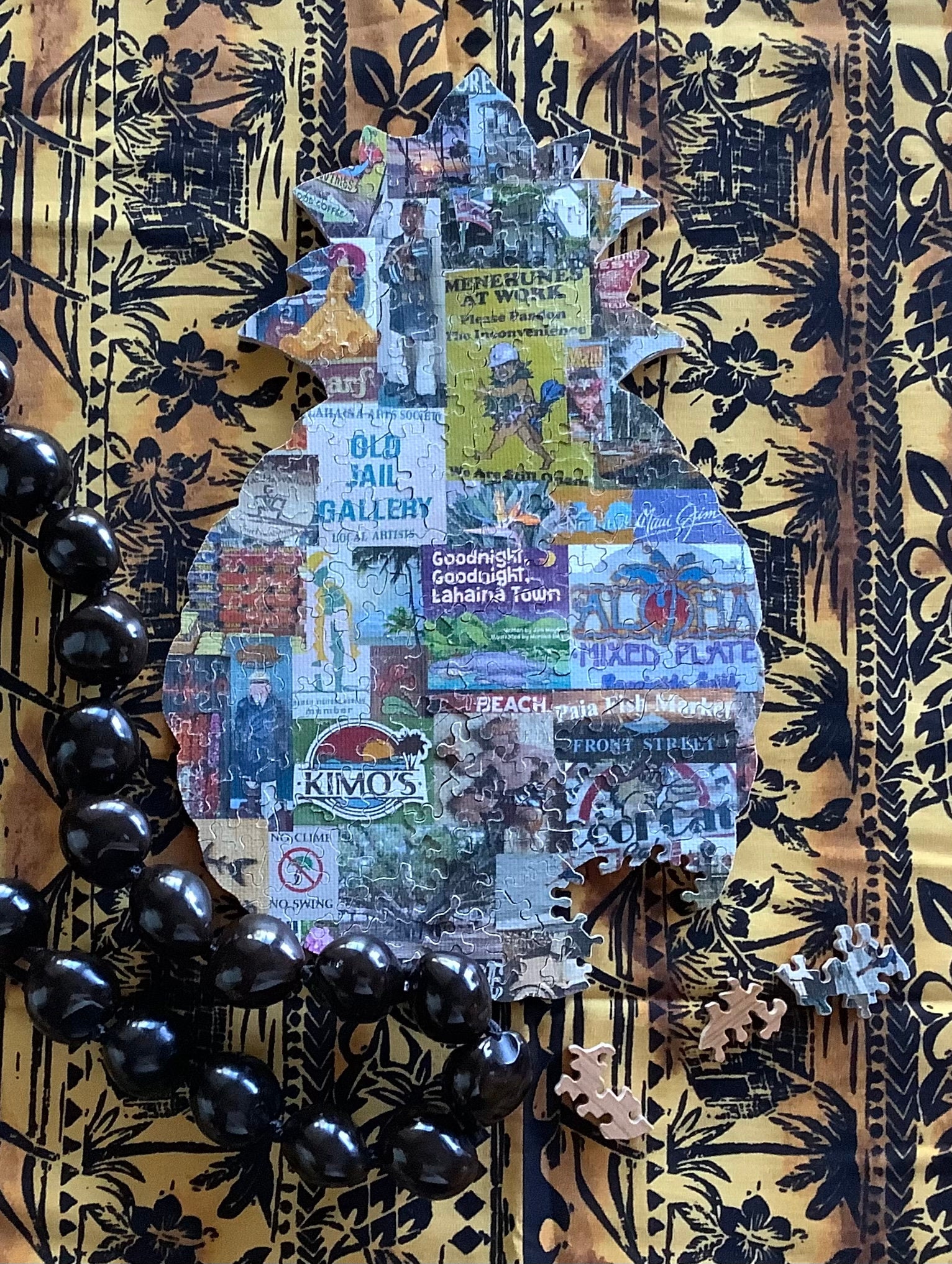 Handcrafted Wooden Jigsaw Puzzle — Signs and Sites From Old Lahaina ...